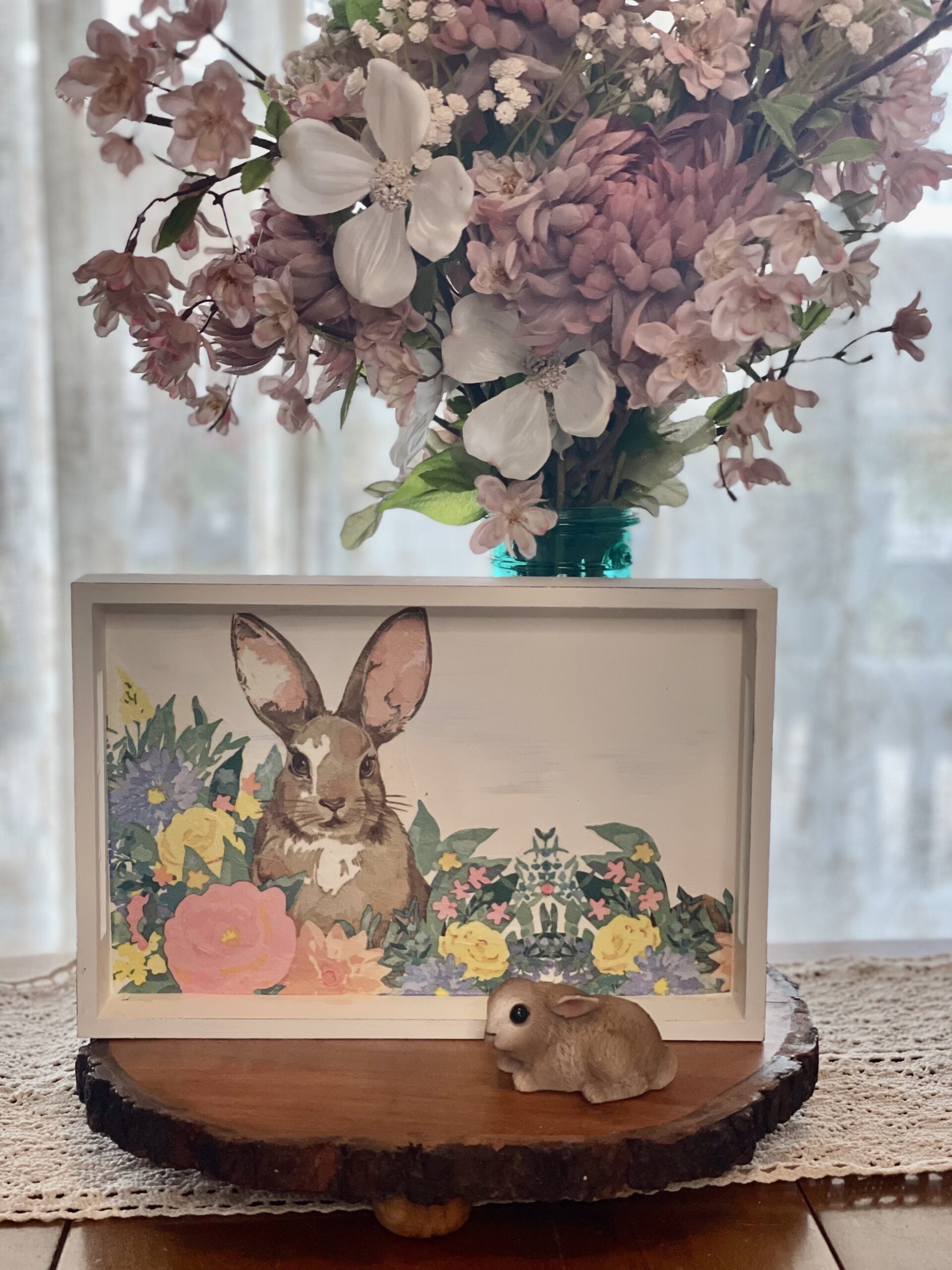 Easter Decoupage Tray - Justforthe.fun